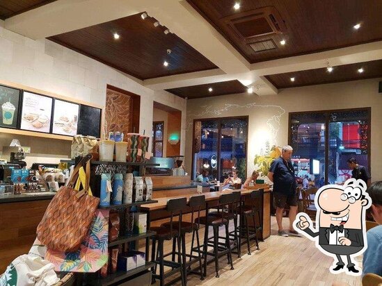 Menu at Starbucks cafe, Gianyar, Ubud Main Road