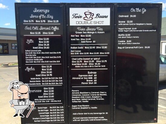 Carta del café Twin Beans DoubleShot, Twin Falls