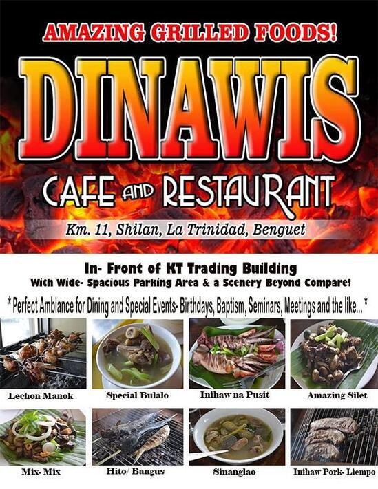 Menu at Dinawis Restaurant, La Trinidad, Puguis Rd