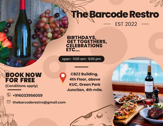 Menu at The Barcode Restro, Dimapur