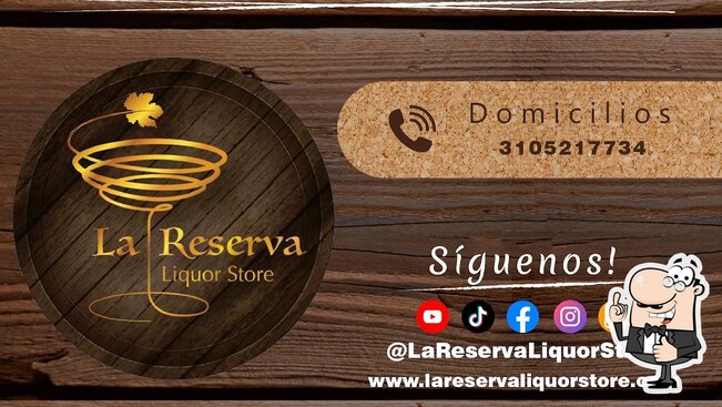 Carta de Licores La Reserva Liquor Store, Cali