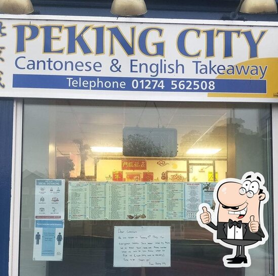 Menu at Peking City fast food, Bingley