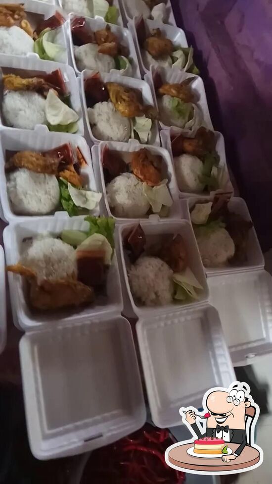 Menu at Ayam penyet sunda restaurant, Indonesia