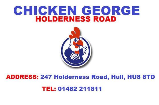 Menu at Chicken George fast food, Hull, 247 Holderness Rd