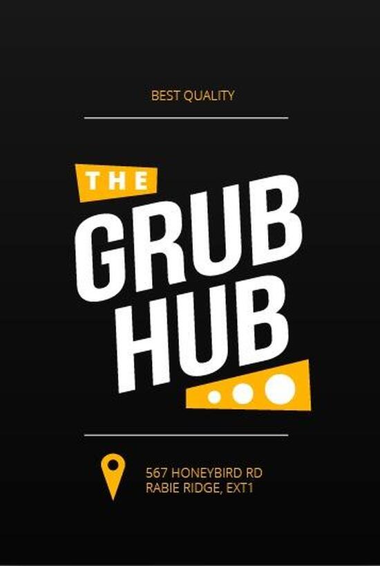 Menu at The Grub Hub restaurant, Midrand