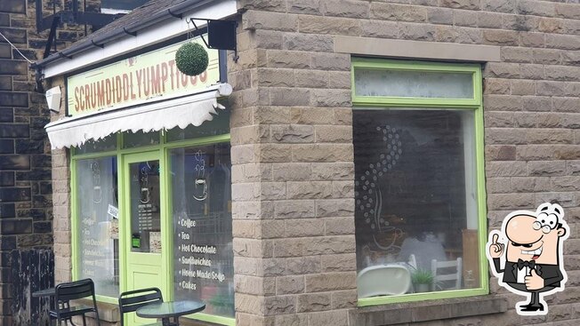 Menu at Scrumdiddlyumptious cafe, Pudsey