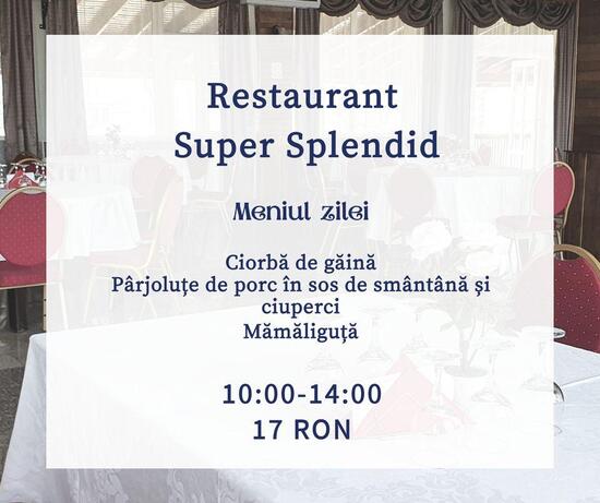 Menu at Restaurant "Super Splendid", Dorohoi