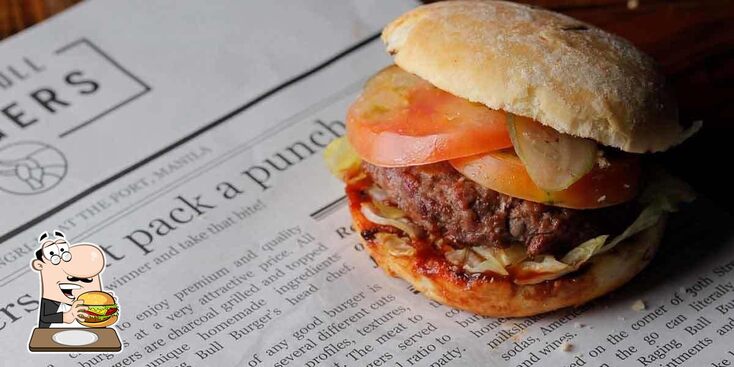 Menu at Raging Bull Burgers restaurant, Makati