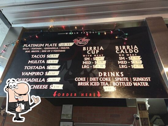 Carta de Teddy’s Red Tacos Restaurant, Pico Rivera