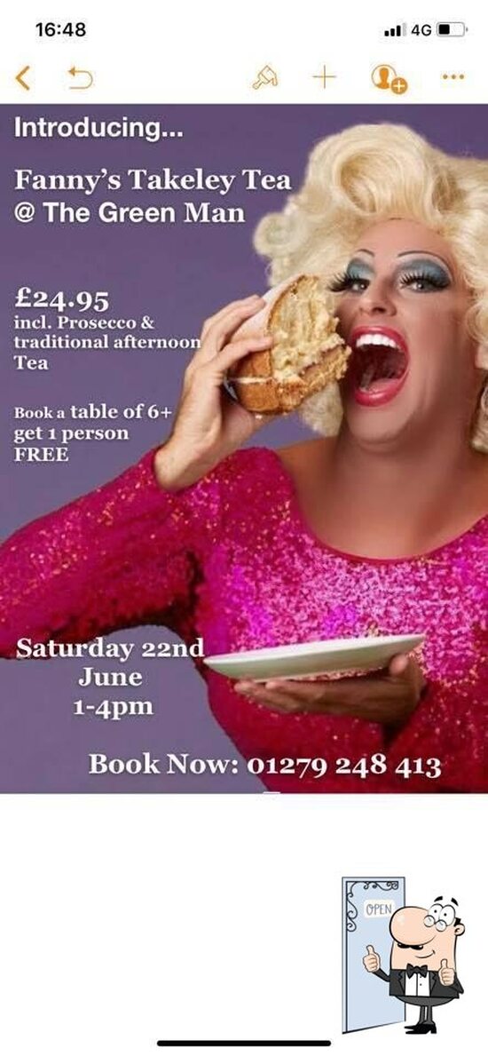 Menu at The Green Man Takeley & Boutique Hotel pub & bar, Takeley