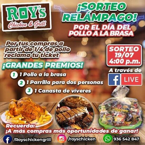 Menu at Pollos a la Brasa ROY's Chicken & Grill restaurant, Chancay ...