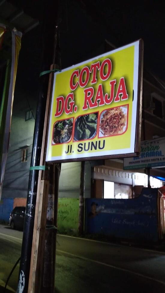 Menu at Coto Dg. Raja restaurant, Makassar