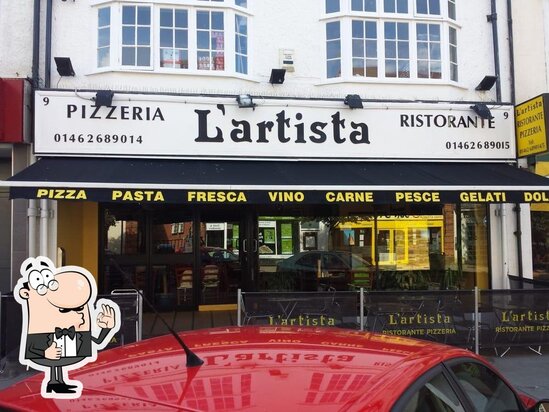 Menu at L'Artista restaurant, Letchworth Garden City