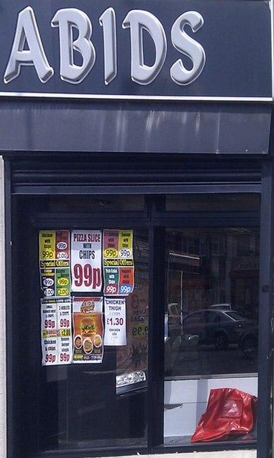 Menu at Abid Fast Food, Birmingham