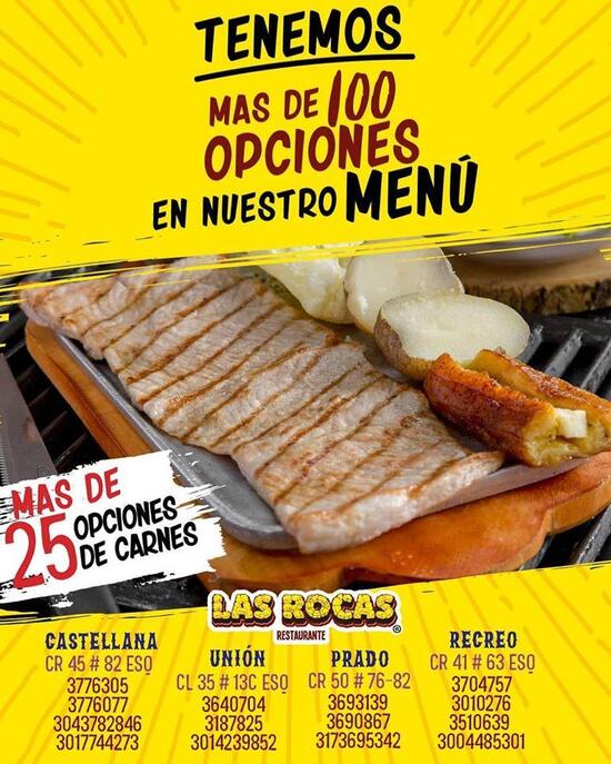 Menu at Restaurante LAS ROCAS, Colombia