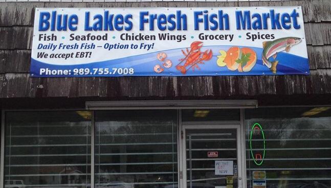 Menu at Blue Lakes Fresh Fish Market restaurant, Saginaw