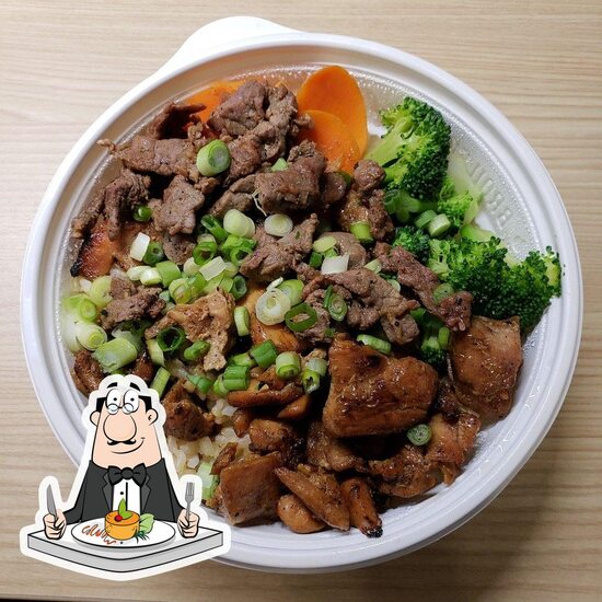Menu at The Flame Broiler fast food, Los Angeles, Nordhoff St