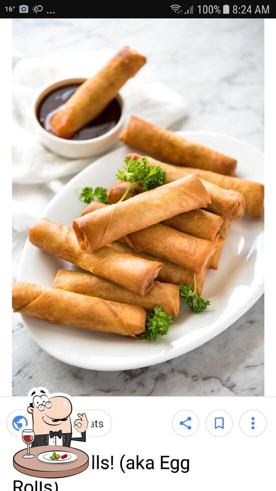 Menu at Manila Spring Rolls restaurant, Salé