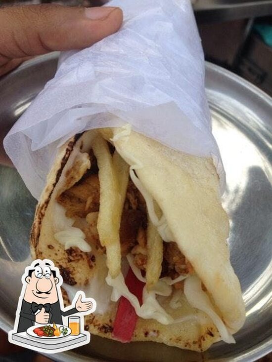 Menu at chicken shawarma stop, Arambol