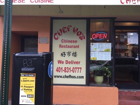 Menu at Chef Ho's restaurant, Providence