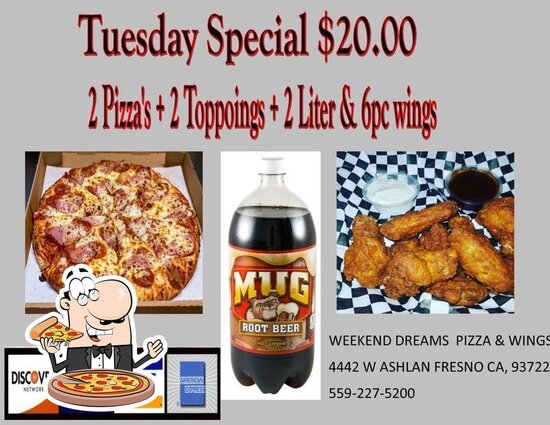 Weekend Dreams Burgers & Grill in Fresno - Restaurant menu and reviews
