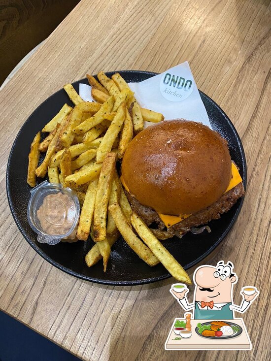 Menu at ONDO Burgers restaurant, Sarajevo