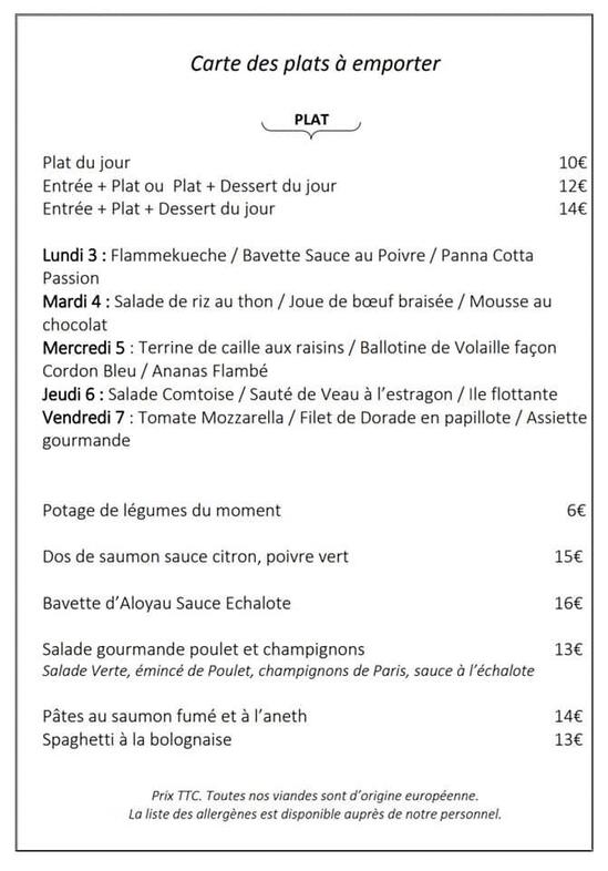 Menu au L HEXAGONE pizzeria, Luxeuil-les-Bains, Avenue Labiénus
