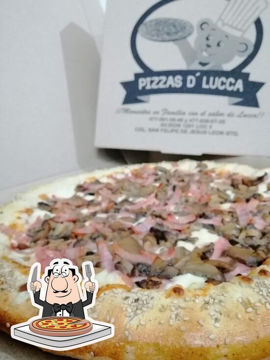 Menu at Pizzas De' lucca restaurant, Leon
