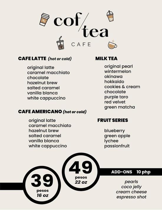 Carta de Coftea San Miguel Pasig, Pasig