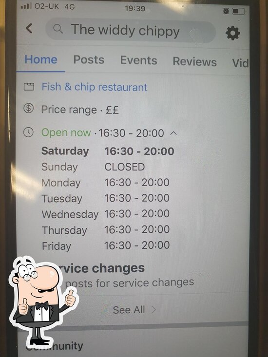 The Widdy Chippy, Widdrington - Restaurant menu, prices and reviews