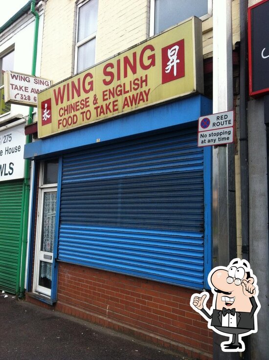 Menu at Wing Sing fast food, Birmingham, Britannia