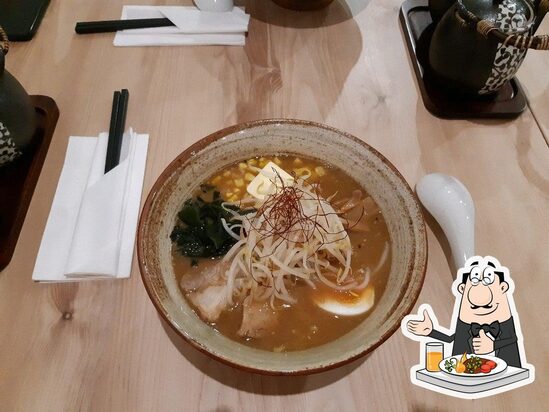 Menu at Isai Ramen restaurant, Prague