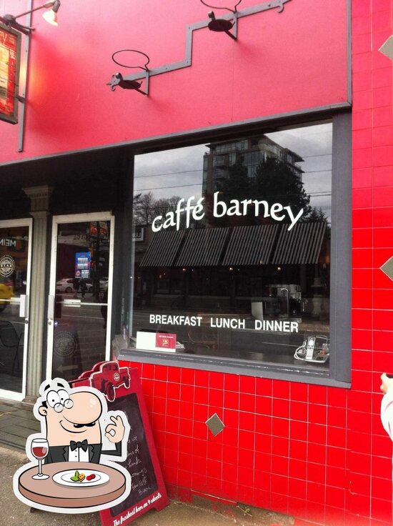 Menu at Caffe Barney on Granville, Vancouver, Granville St
