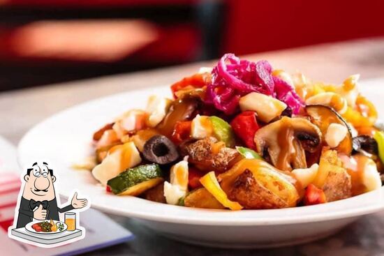 Menu at Poutineville restaurant, Québec City