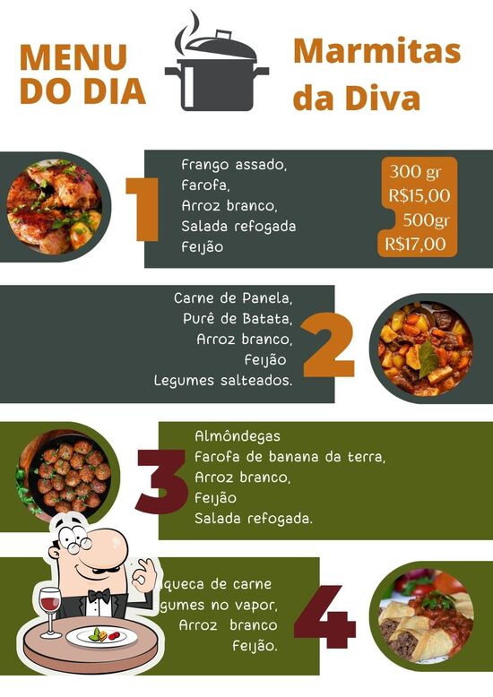 Marmitas da Diva, Bauru - Restaurant menu, prices and reviews