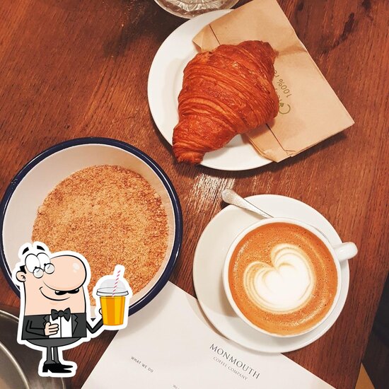 Menu at Monmouth Coffee Company cafe, London, 27 Monmouth St
