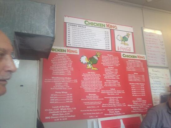 Menu at Chicken King BBQ, Opelousas