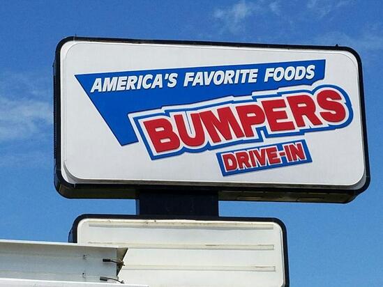 Menu at Bumpers Drive-In of America restaurant, New Albany
