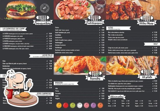 Menu at Vicio's Burger restaurant, Santiago de Surco, Av. Jorge Chavez 1485