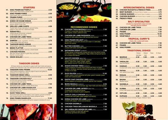 Menu at Posh Spice fast food, Mayland