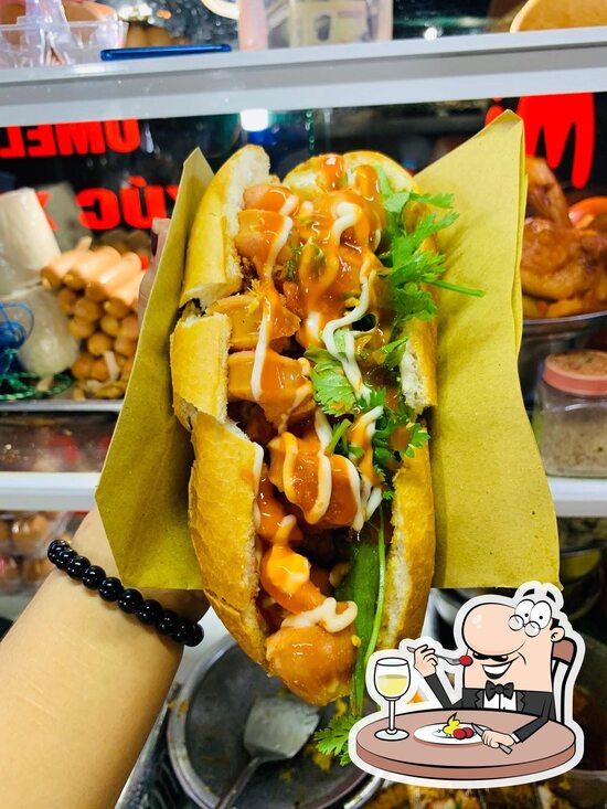 Menu at Tram Tram’s Banh Mi restaurant, Vietnam