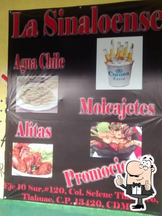 Menu at Restaurate Y Chelas La Sinaloense restaurant, Mexico City