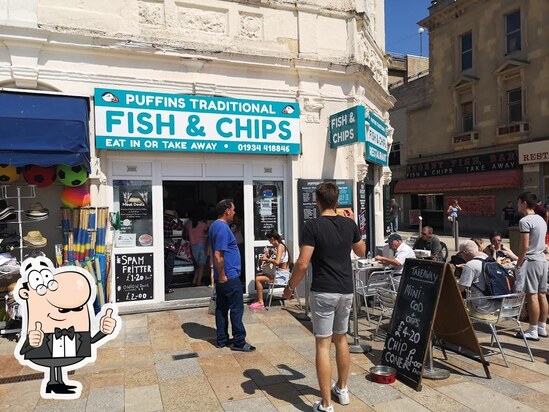 Menu at Puffins fast food, Weston-super-Mare