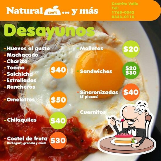 Menu at Natural restaurant, San Pedro Garza García, Río Tamazunchale 334