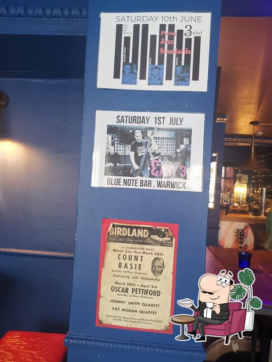 Menu at Blue Note Bar, Warwick