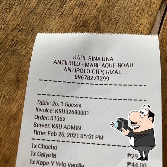 Menu at Cafe Una, Antipolo
