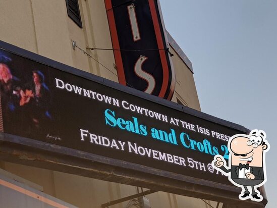 Menu at Downtown Cowtown at the Isis Theater, Fort Worth