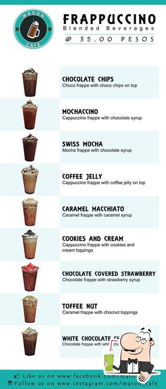 Menu at Mason Cafe, Pasig