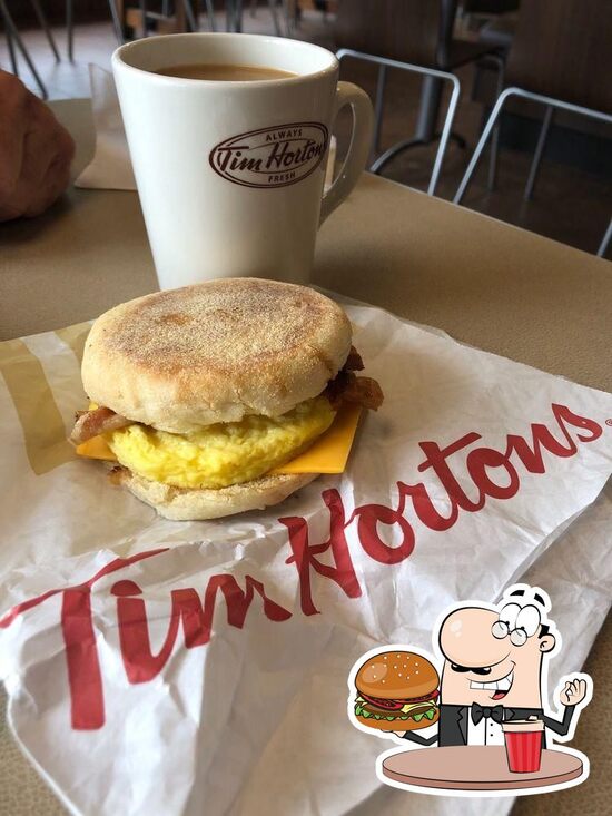 Menu at Tim Hortons restaurant, Mill Bay