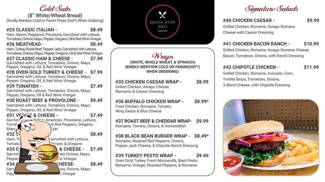 Quick Stop Deli in Perth Amboy - Restaurant menu and reviews